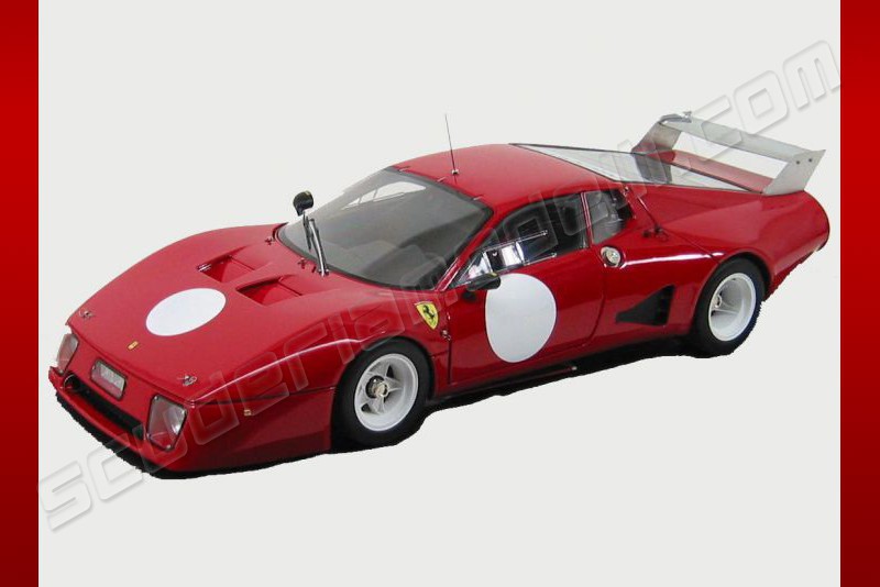 BBR Models 1979 Ferrari Ferrari 512 BB LM - RED WHITE WHEELS - Red