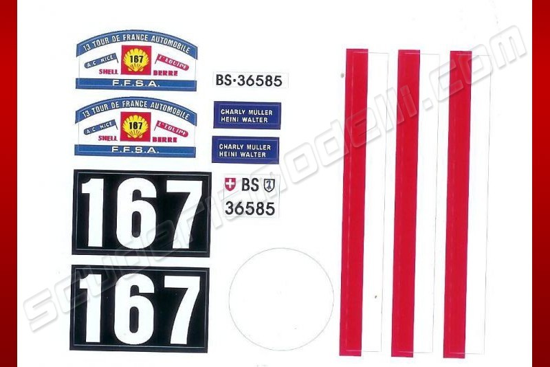 TMP Line 1964 Universal Decal 250 GT - Tour de France #167 Blue