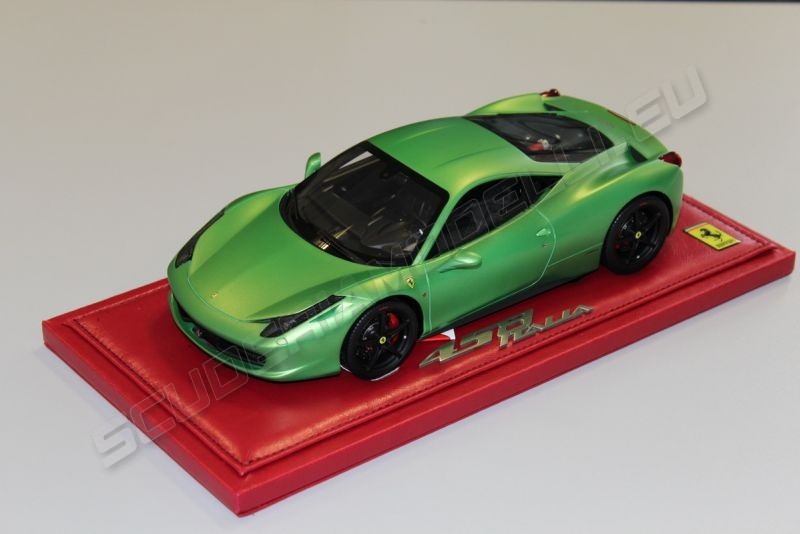 BBR Models 2009 Ferrari Ferrari 458 ITALIA - MATT GREEN - Green Matt