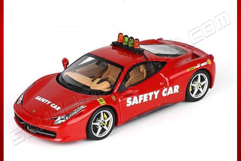 BBR Models 2011 Ferrari Ferrari 458 ITALIA - SAFETY CAR - RED - Red