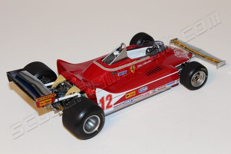 Exoto 1979 Ferrari Ferrari 312 T4 - Gilles Villeneuve #12 - Red / White