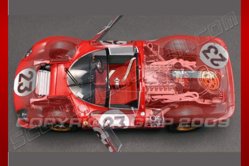 GMP 1967 Ferrari Ferrari 330 P4 Coupé - #23 Daytona - Red