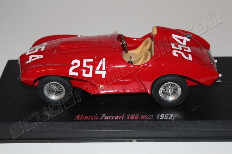 GAG Models 1953 Ferrari Ferrari 166 MM Abarth - Bologna-Raticosa #254 - Red