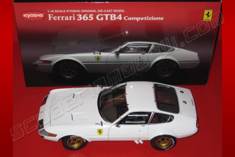 Kyosho 1969 Ferrari Ferrari 365 GTB/4 Daytona Competizione - WHITE - White