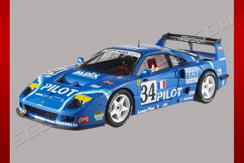 Mattel / Hot Wheels 1995 Ferrari Ferrari F40 LM - #34 PILOT - Blue